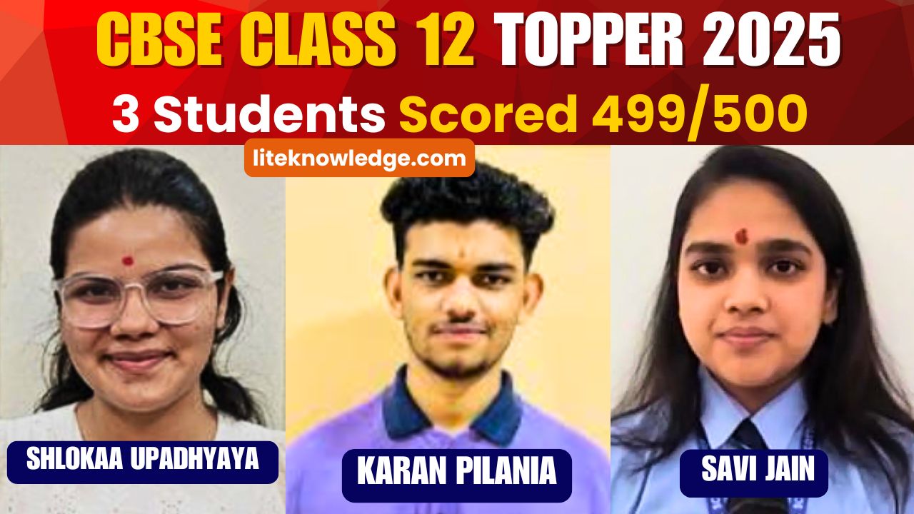 CBSE Class 12 Topper 2025: Meet the 3 Students Who Scored 499/500 ...